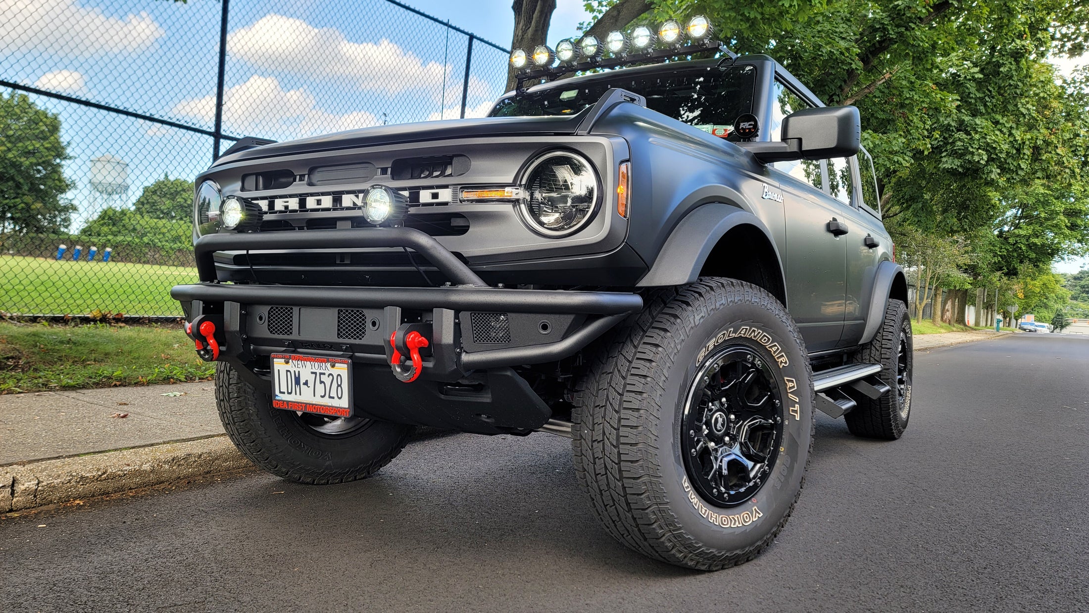 Front Steel Bumper Replacement- TrailFX BR001T fits Ford Bronco 2021 ...