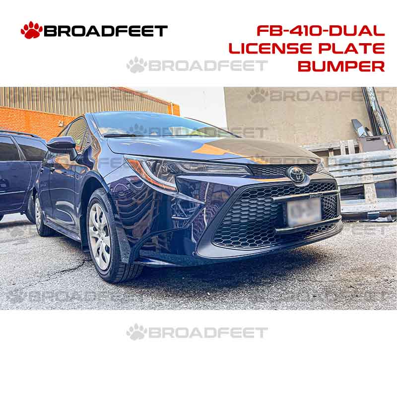 Front Universal License Plate Bumper Guard Protector - Dual Steel ...