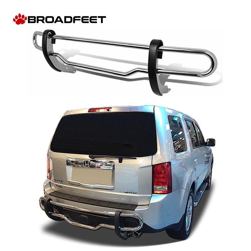 Rear Double Pipe (DP290) Bumper Guard Stainless Steel fit Honda Pilot ...