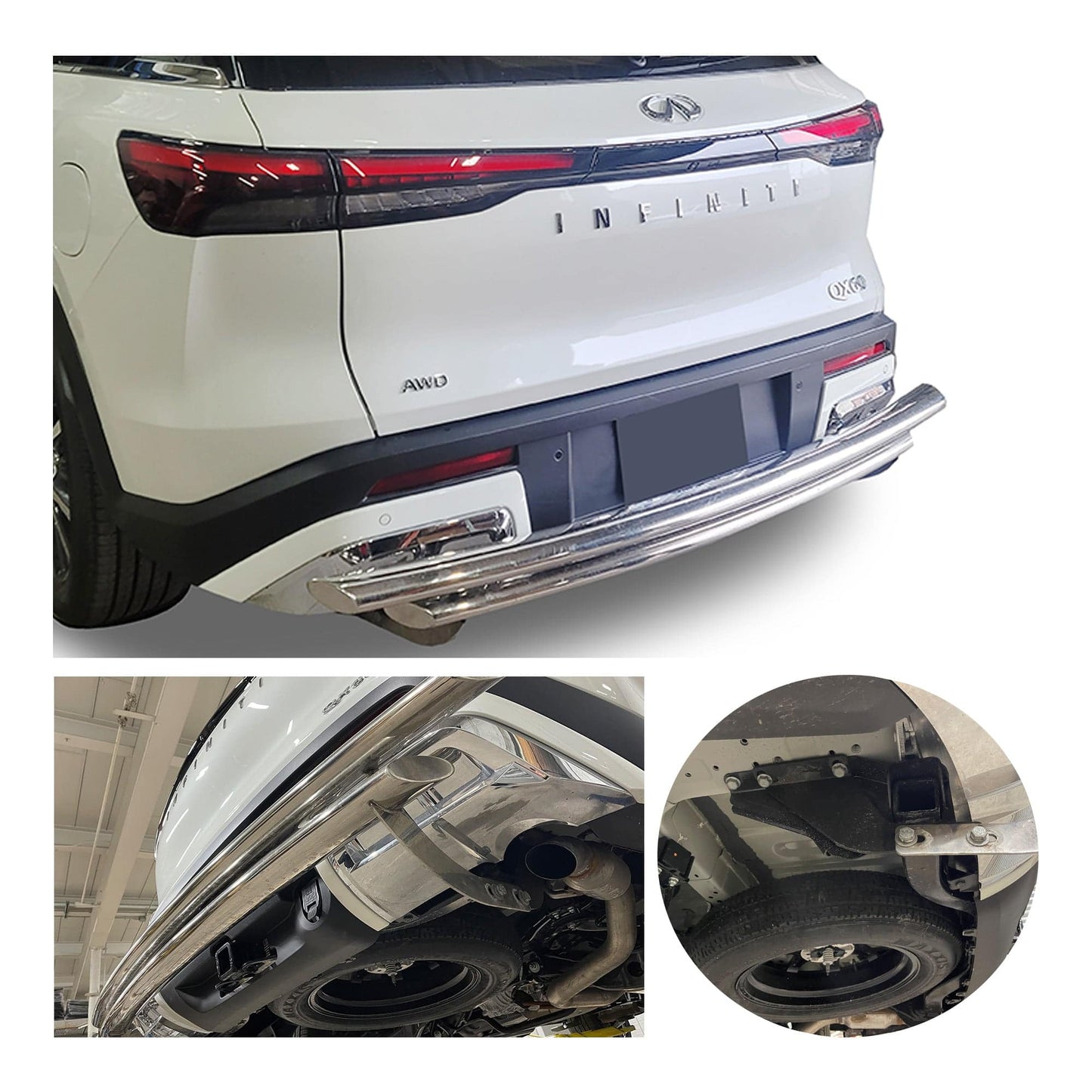 Rear Double Layer (DL534) Bumper Guard fits Infiniti QX60 2022-2025 ...