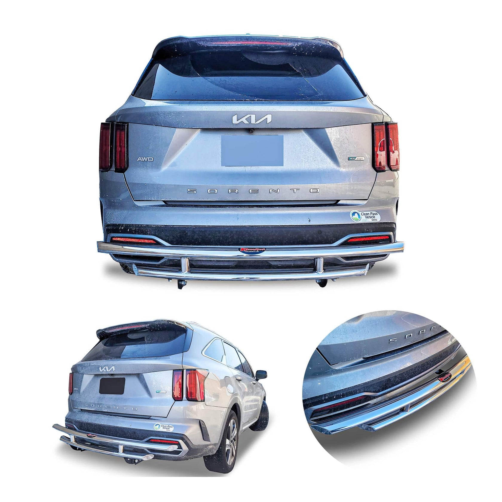 Rear Double Layer (DL11) Bumper Guard fits Kia Sorento 2021-2025 ...