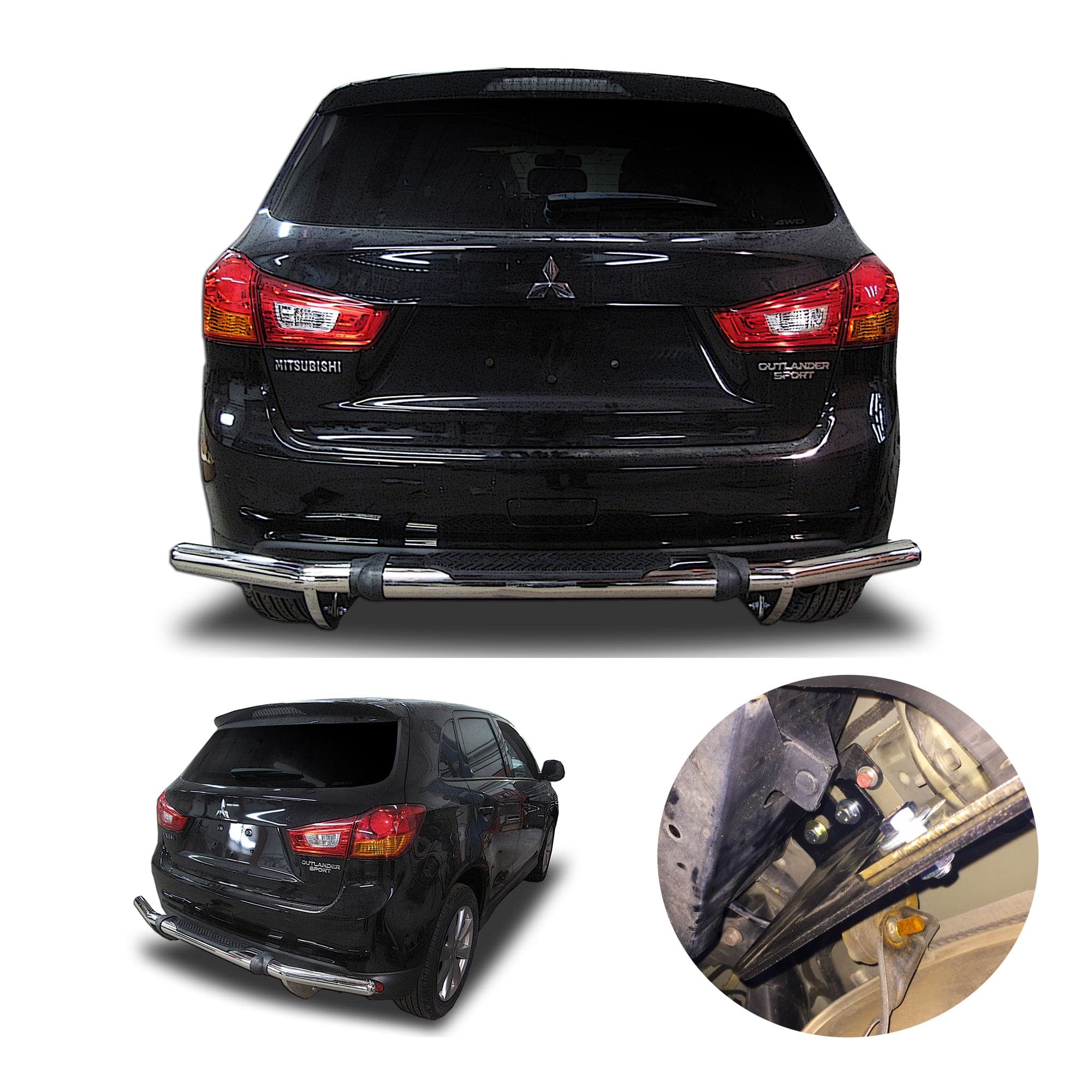 Rear Pintle Style (PTL1) Single Pipe Bumper Guard fits Mitsubishi ...