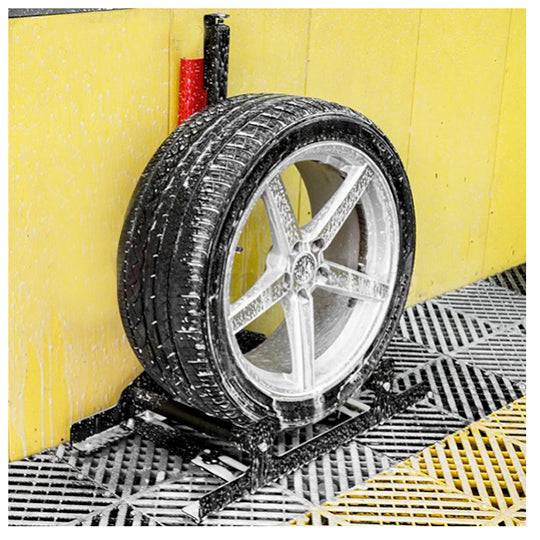 Rolling Rotating Rim / Wheel / Tire Detailing Stand in Red & Black ...